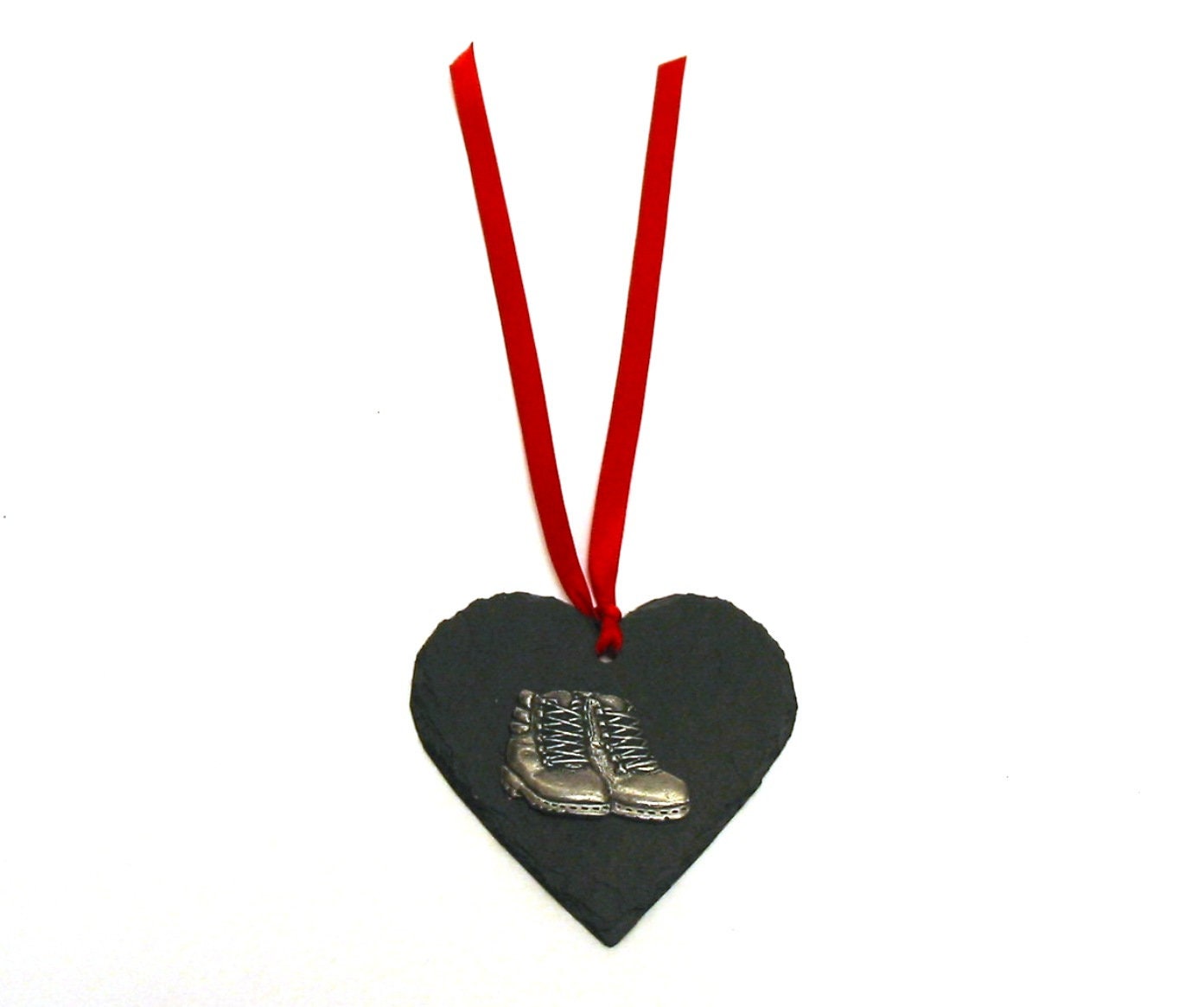Walking Boots Natural Slate Heart - Christmas Decoration - Rambler Gift ...