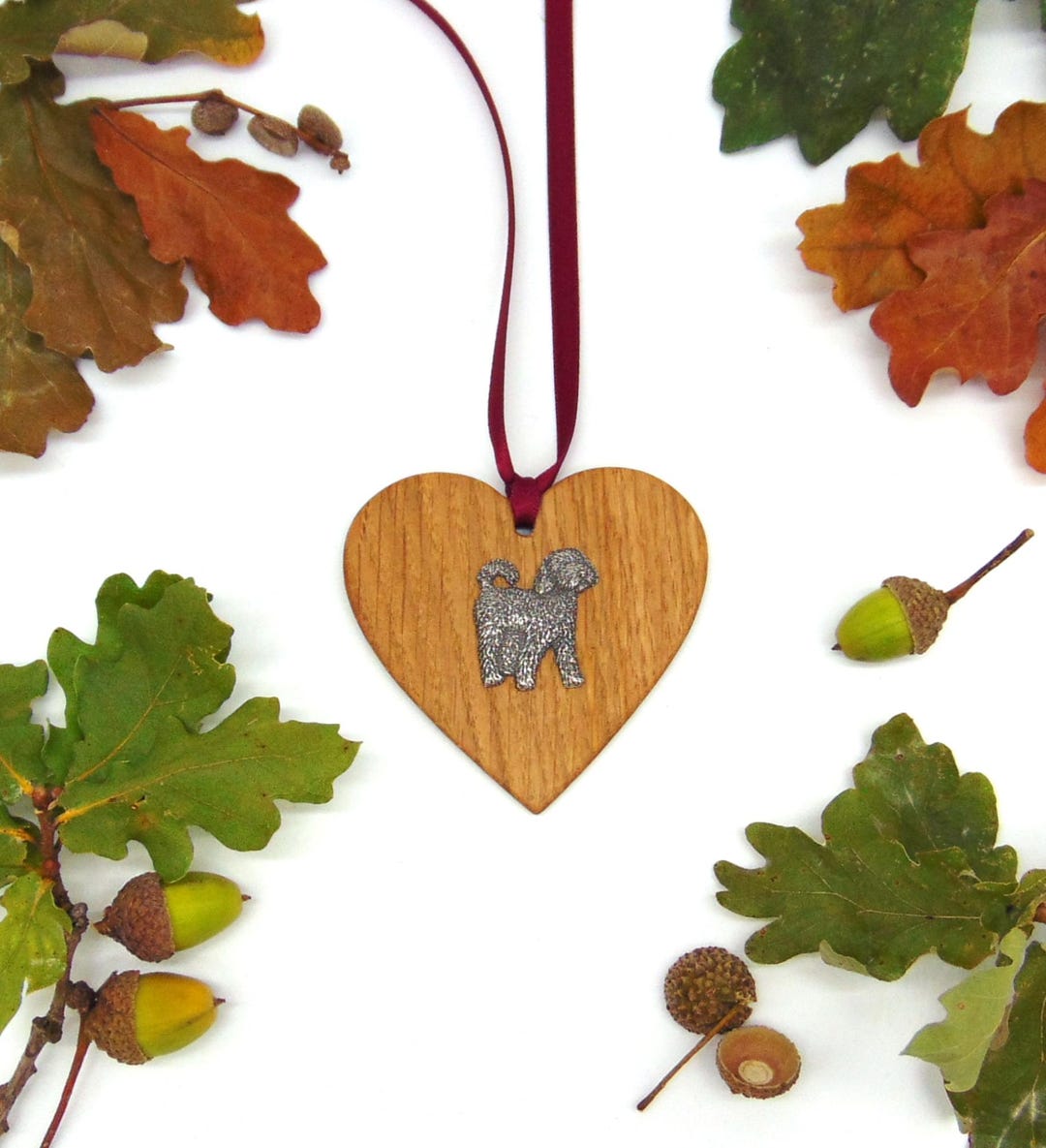 Cockapoo Oak Heart Ornament - Cockapoo Gift - Dog Christmas Decoration ...