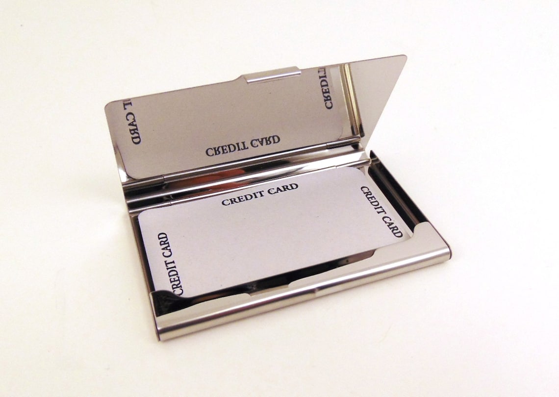 Toolbox DIY Design Chrome Card Holder - Business Credit Cards Case ...