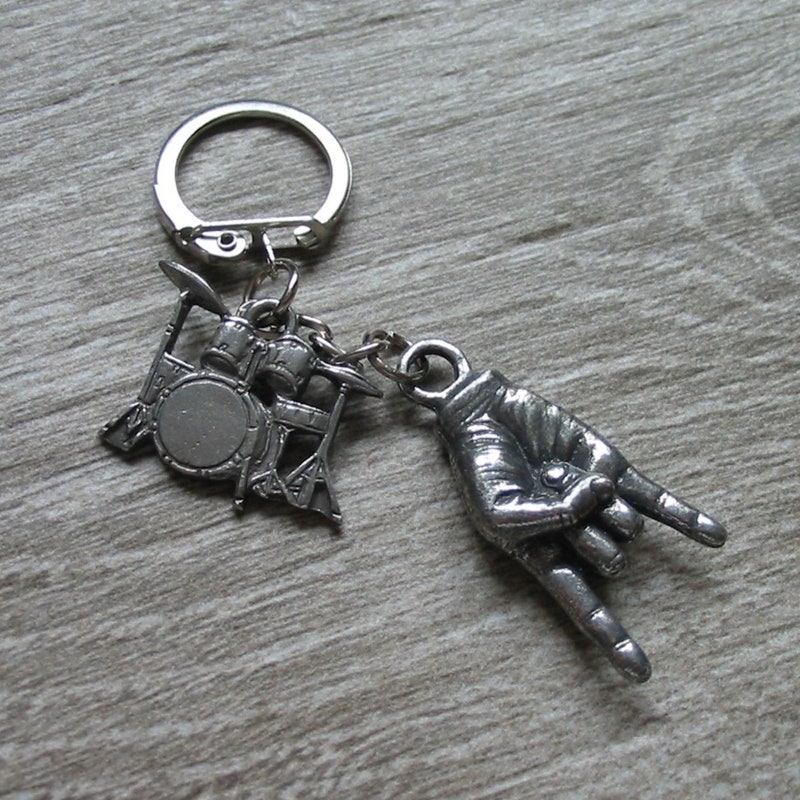 Metal Band Keychain - Etsy