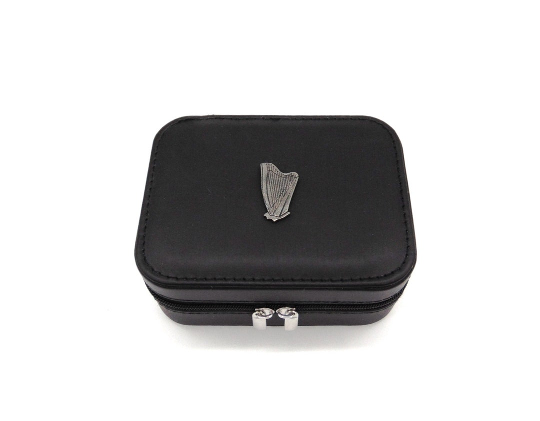 Harp Design Black Travel Jewellery Box / Travel Accessory / Stylish ...