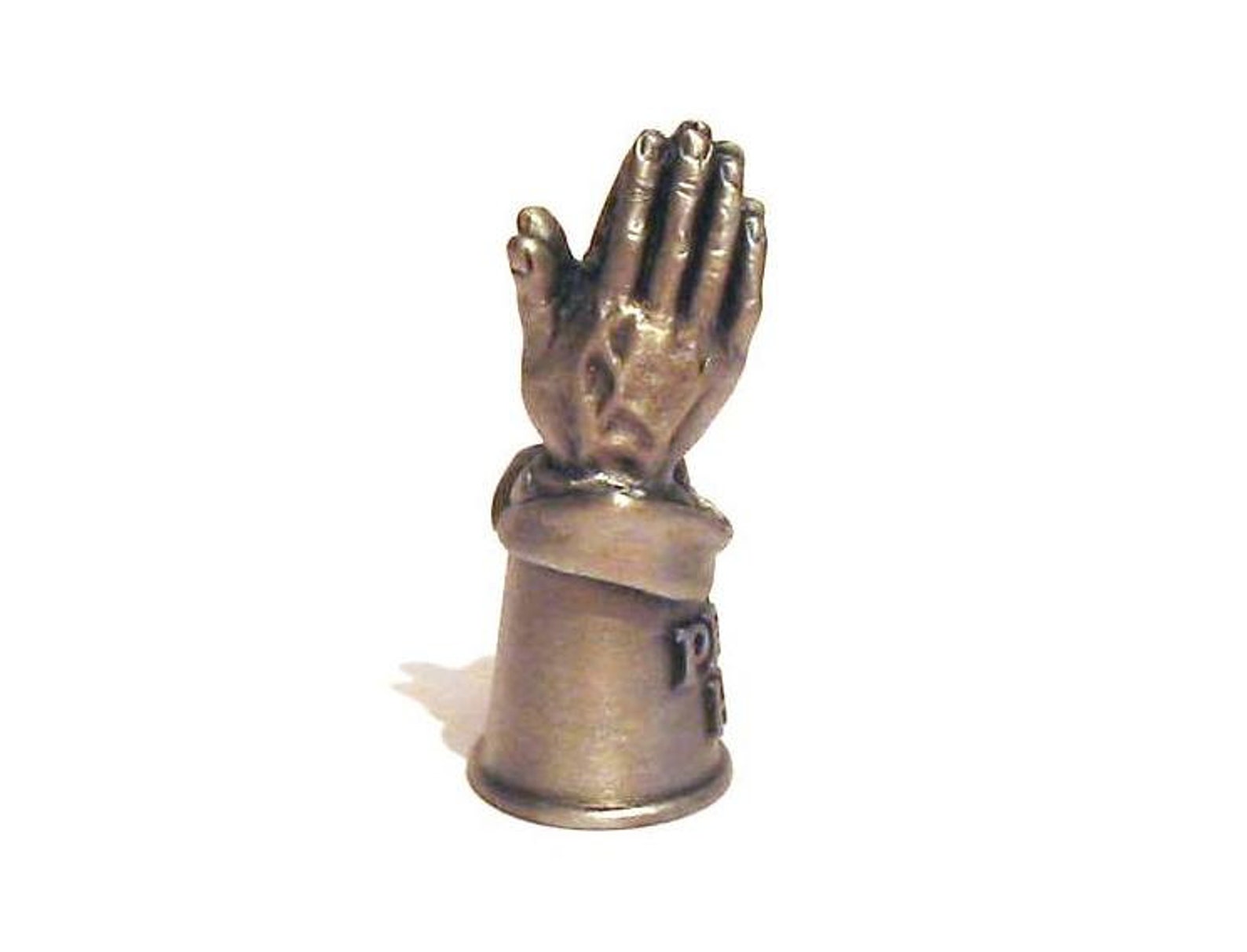 Praying Hands Thimble Antique Pewter Collectors Thimble | Etsy