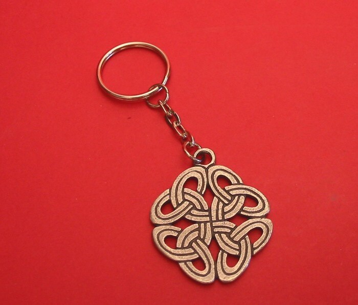Celtic Knot Pewter Keyring Celtic Knot Keychain Celtic | Etsy