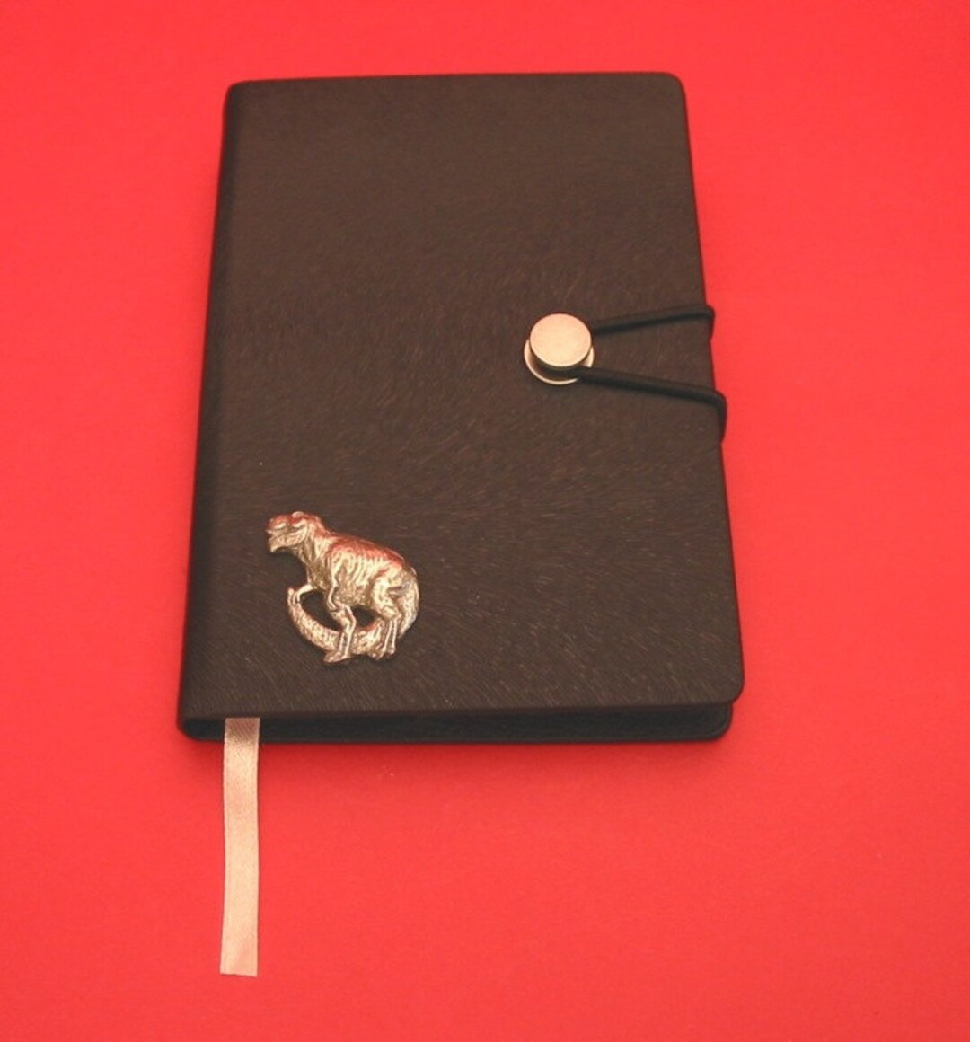 Dinosaur Design A6 Black Journal - Tyrannosaurus Notebook - Dinosaur ...