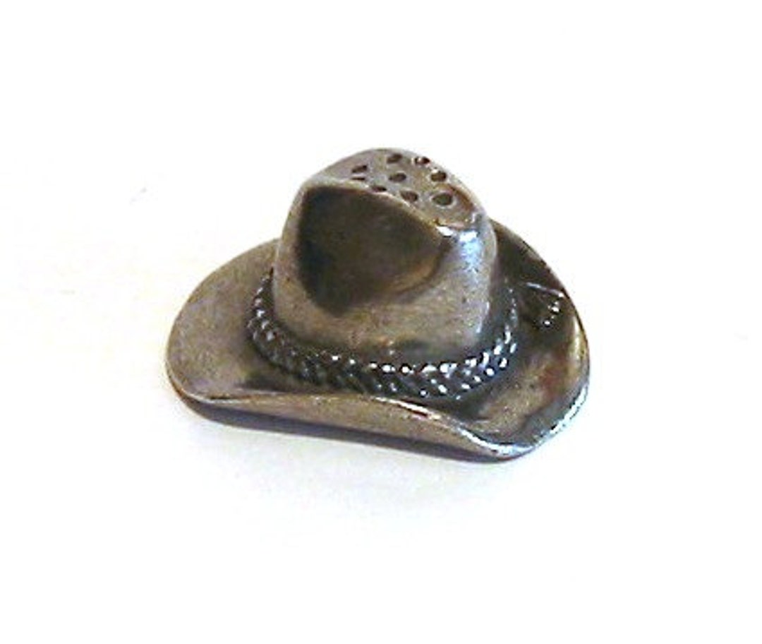 Cowboy Hat Thimble - Pewter Collectors Thimble - Unique Collectible ...