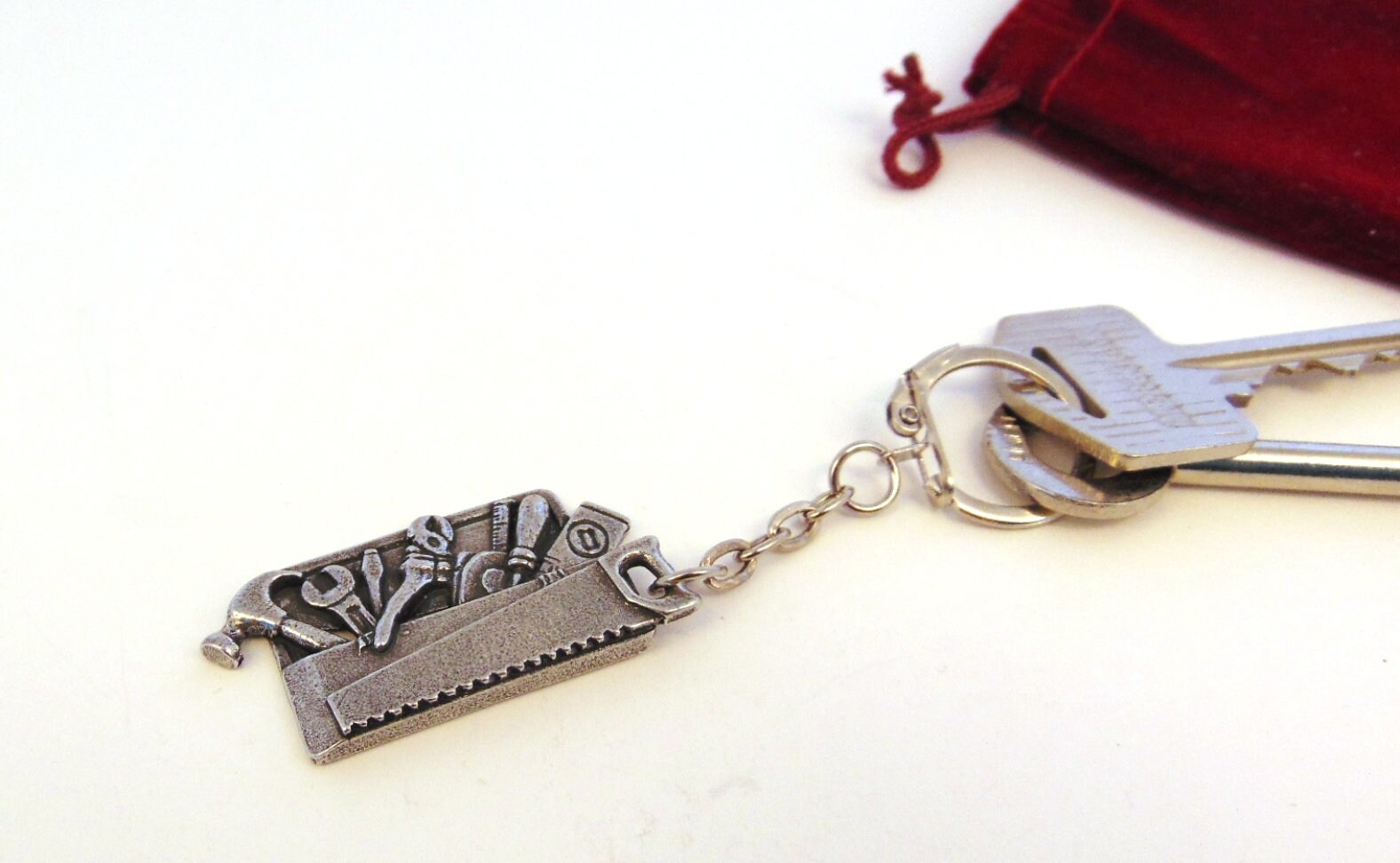 Toolbox DIY Design Pewter Keyring - Tools Keychain - Unique Dad ...