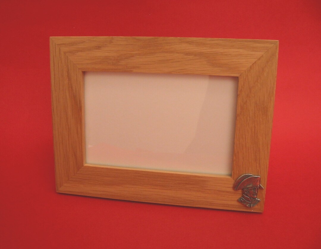 Napoleon Head Design Real Oak Picture Frame 4" X 6" With Hand Cast ...