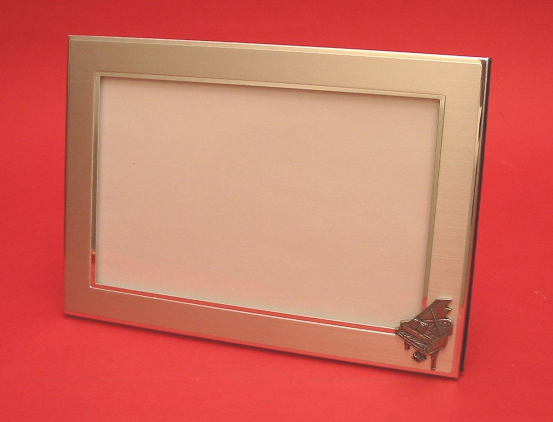Grand Piano Design Picture Frame 4" X 6" With Hand Cast Pewter Motif ...