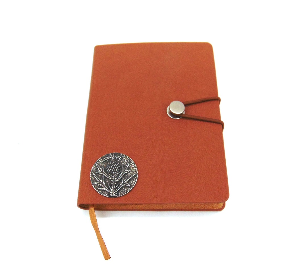 Scottish Thistle Design Tan A6 Journal Notebook - Scottish Notebook ...