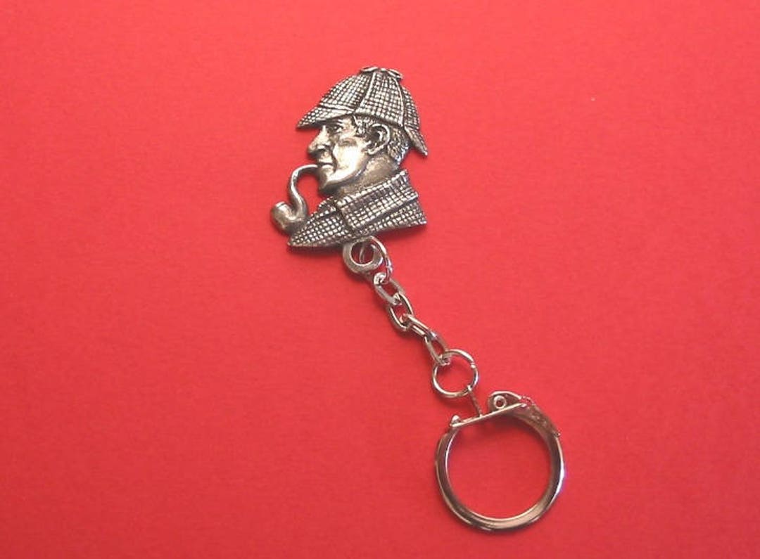 Sherlock Holmes Keyring - Sherlock Holmes Gift - Fathers Day Gift ...