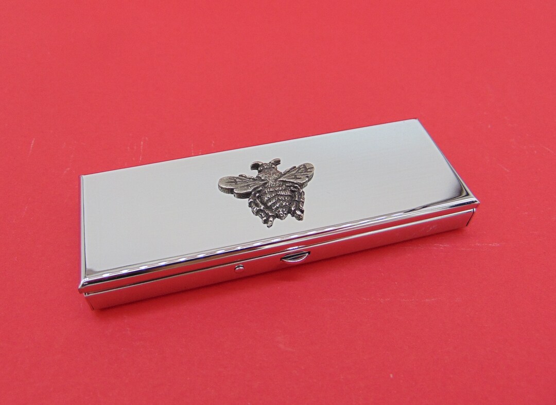 Bumble Bee Design Seven Day Chrome Pill Box Medication - Etsy
