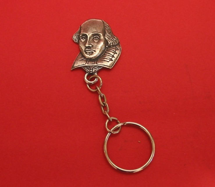 Shakespeare Pewter Keyring Shakespeare Keychain Drama | Etsy