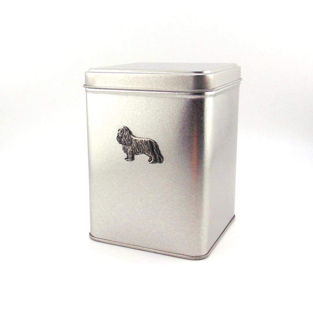 King Charles Spaniel Design Tin Tea Caddy - Cavalier King Charles ...