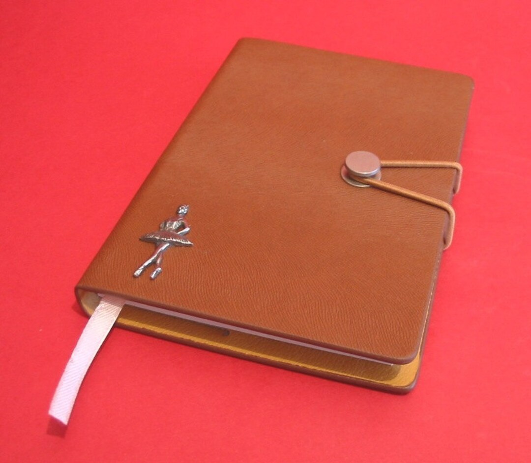 Ballerina Design A6 Tan Notebook - Dance Journal - Ballerina Gift ...