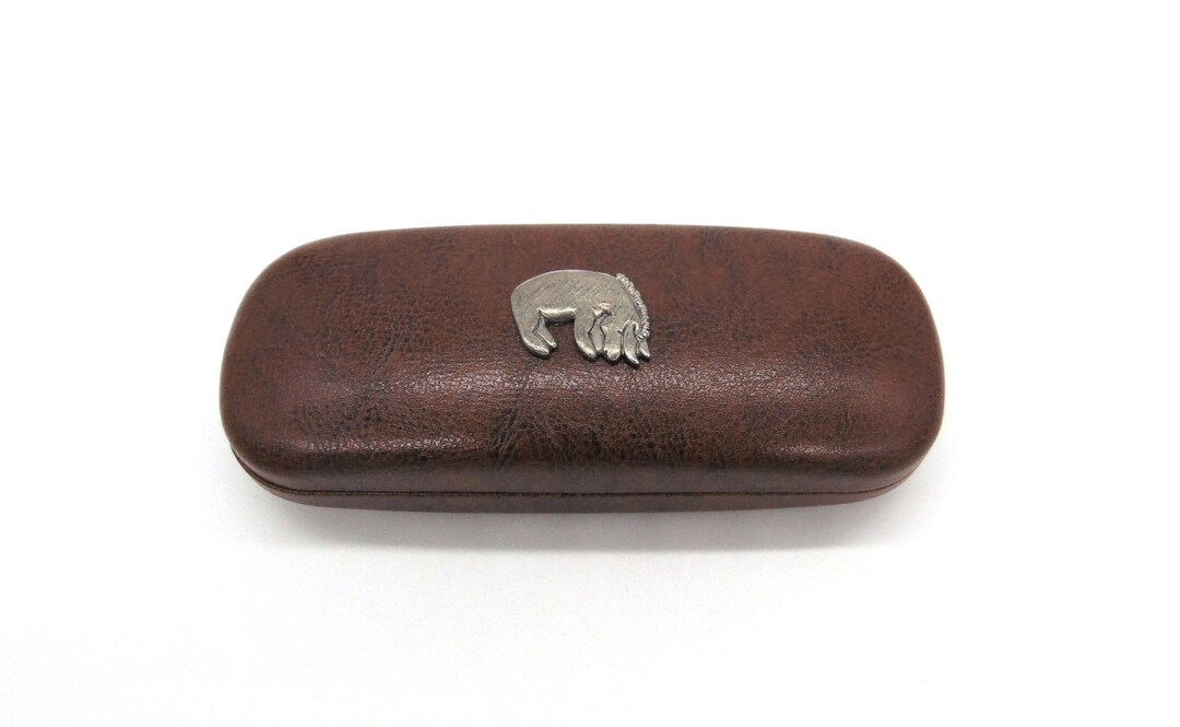Eeyore Design Brown PU Leather Glasses Case - Eeyore Gift - Pooh Gift ...