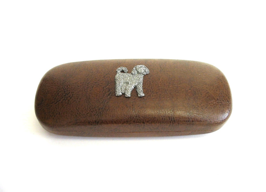Cockapoo Design Brown PU Leather Glasses Case Cockapoo Gift Cockapoo ...