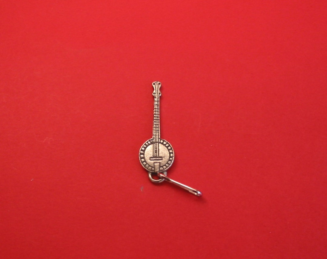 Banjo Pewter Zipper Pull Charm Music Musician Music Teacher Gift ...