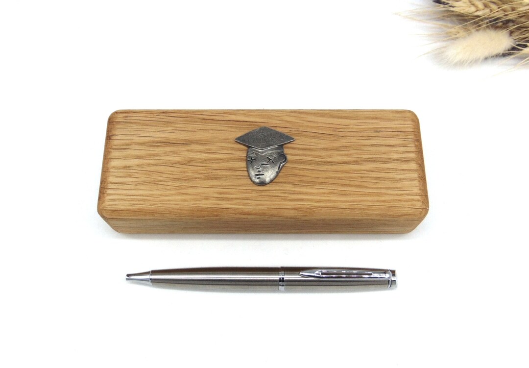 Maths Teacher Design Oak Wooden Pen Box & Pen Set - Gift for Teacher ...