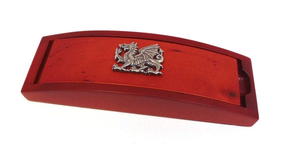 Dragon Design Wooden Pen Box & Double Pen Set Fantasy Dragon - Etsy