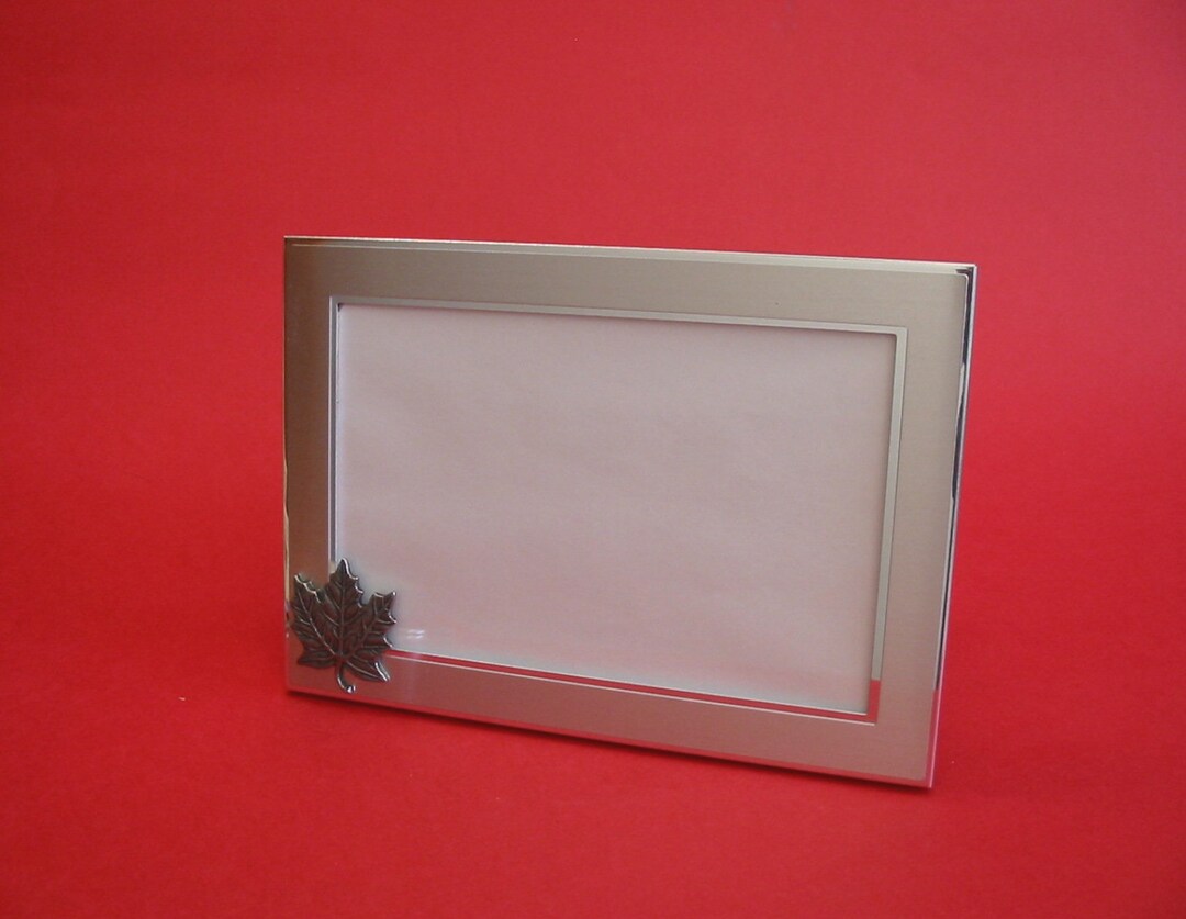 Maple Leaf Picture Photo Frame Landscape 4" X 6" With Hand Cast Pewter ...