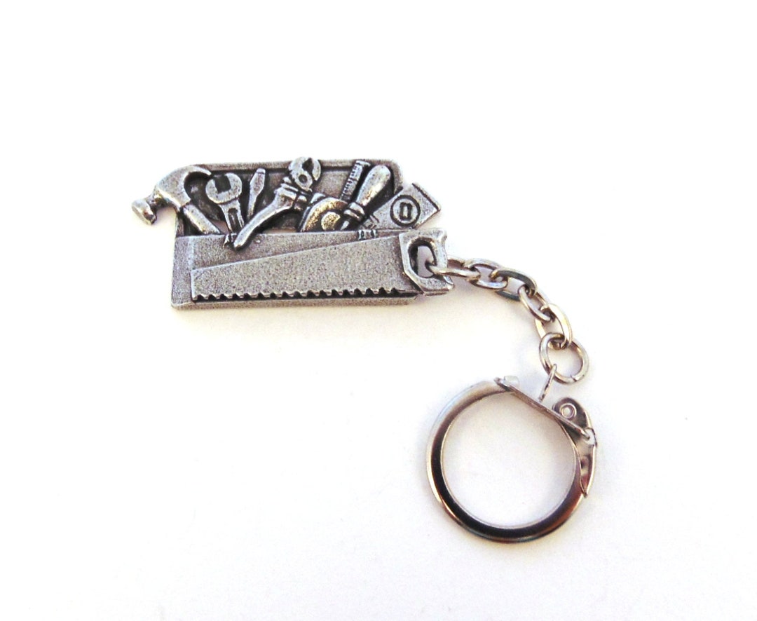 Toolbox DIY Design Pewter Keyring - Tools Keychain - Unique Dad ...