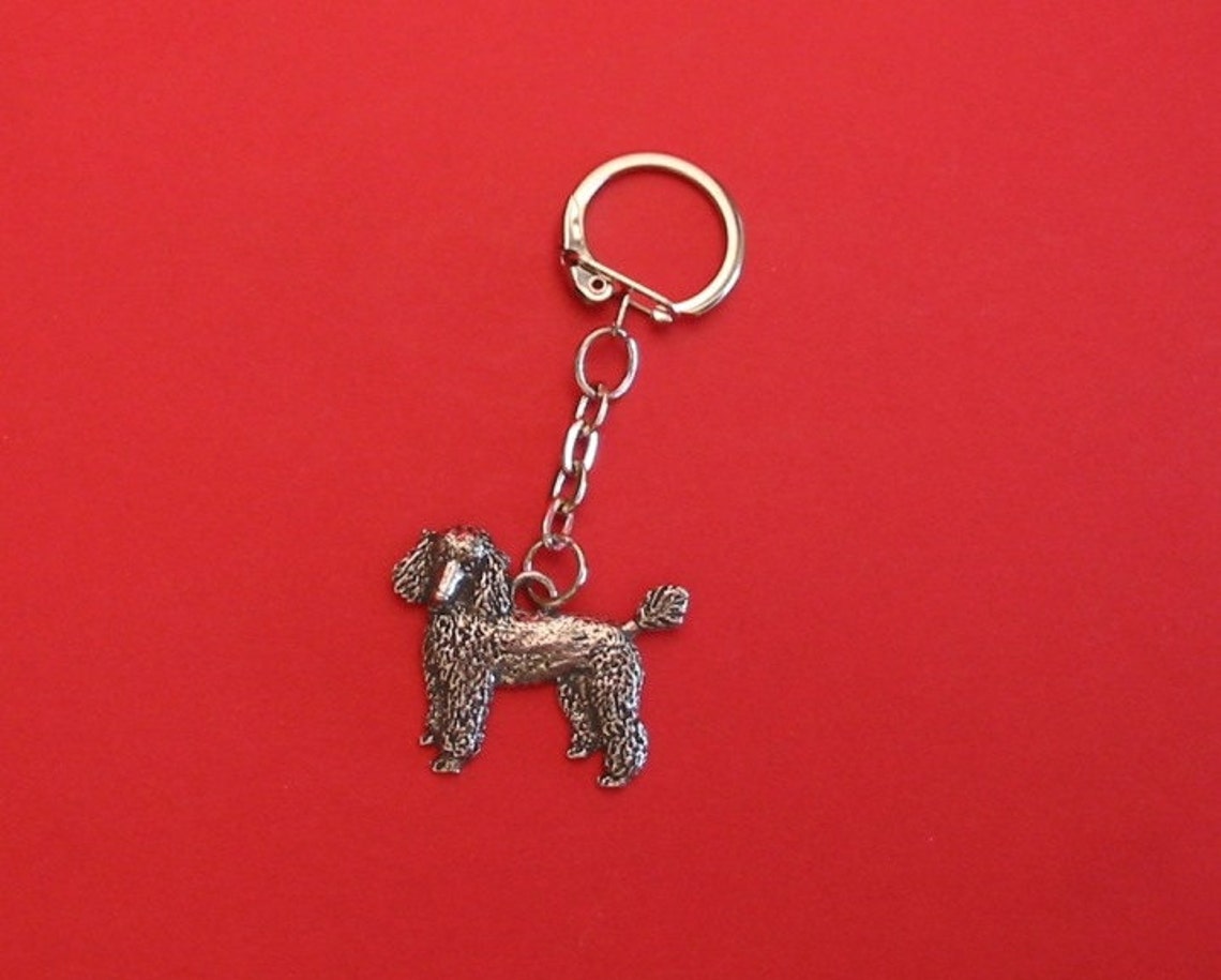 Poodle Dog Pewter Keyring Poodle Keychain Poodle Mum Gift | Etsy