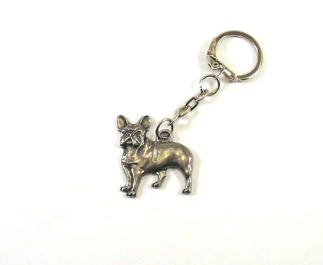 French Bulldog Pewter Keyring - French Bulldog Gift - Frenchie Gift ...