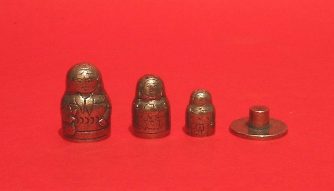 Girl Russian Doll Thimble Pewter Collectors Thimble Unique Stacking ...
