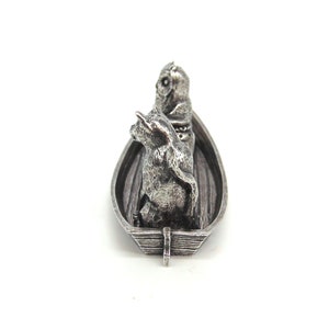 The Owl & the Pussy Cat Thimble Set - Pewter Collectible Thimbles Gift ...