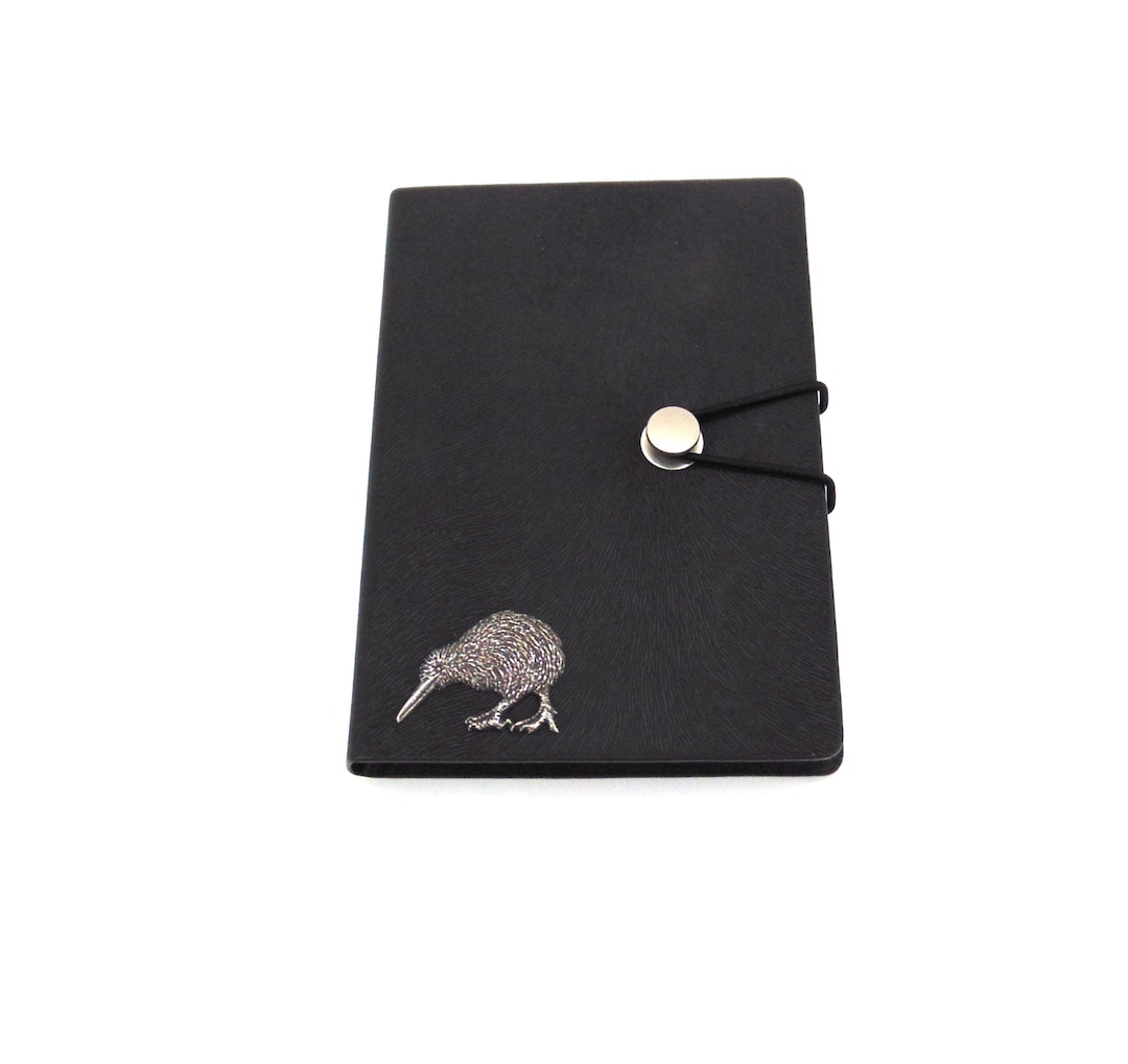 Kiwi Bird Design Black A6 Journal - Kiwi Bird Notebook - Kiwi Bird Gift ...