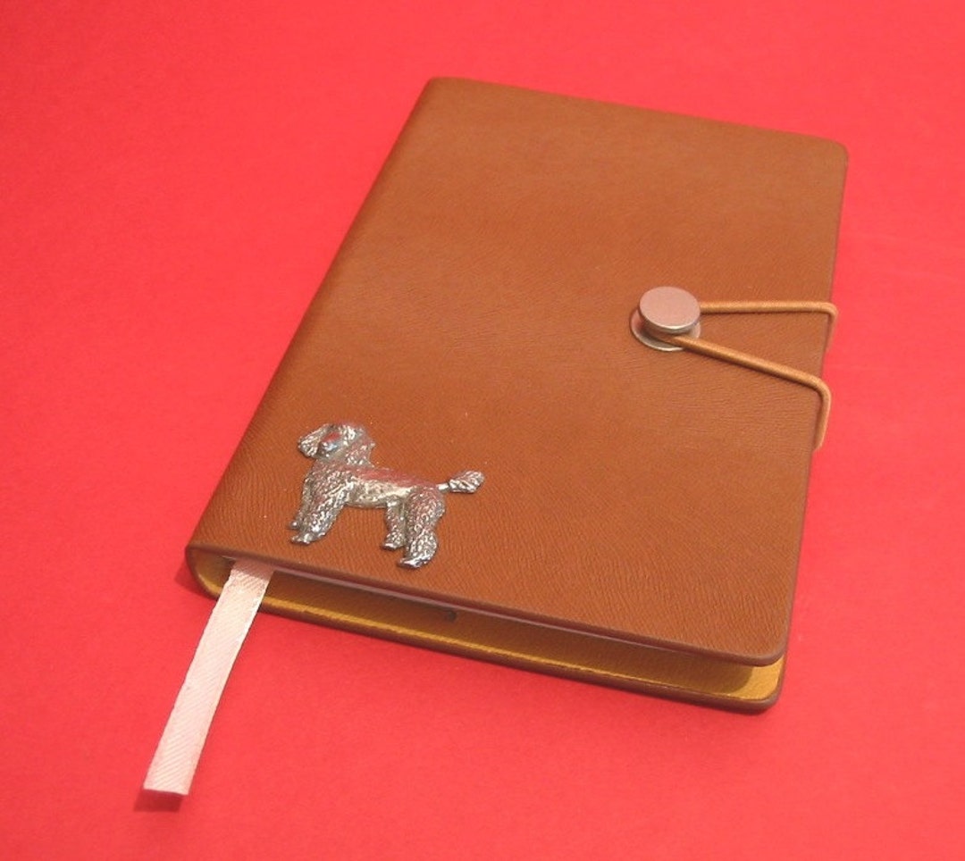 Poodle Design A6 Tan Notebook Poodle Journal Poodle Gift Father Mother ...