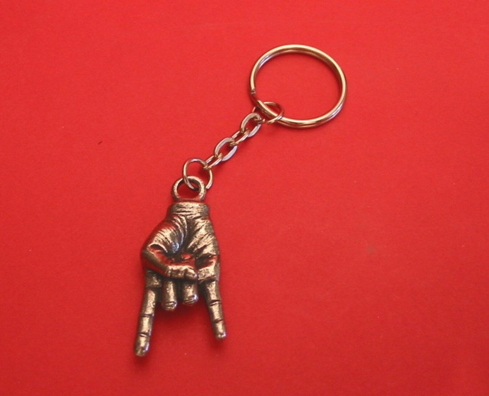 Rock on Pewter Keyring Rock Music Gift Heavy Metal Gift - Etsy UK