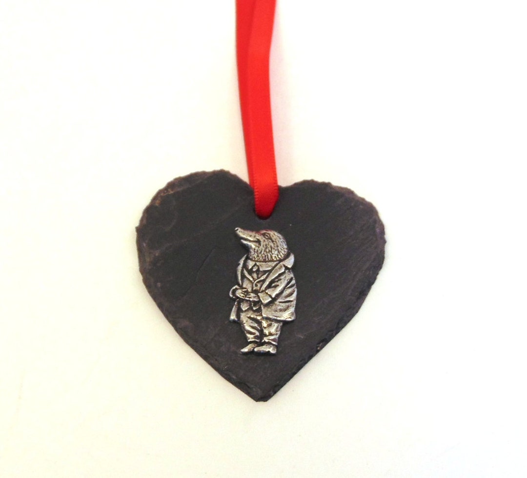 Mole Design Natural Slate Heart, 2025 Christmas Decoration, the Wind in ...