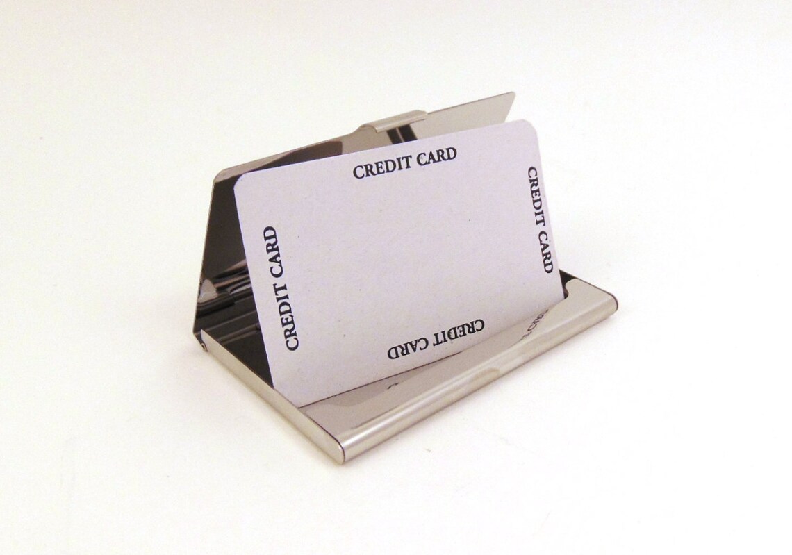 Toolbox DIY Design Chrome Card Holder - Business Credit Cards Case ...