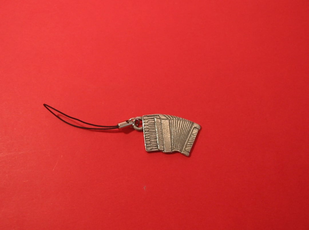 Piano Accordion Pewter Mobile Phone Charm Mother Father Teacher Music ...