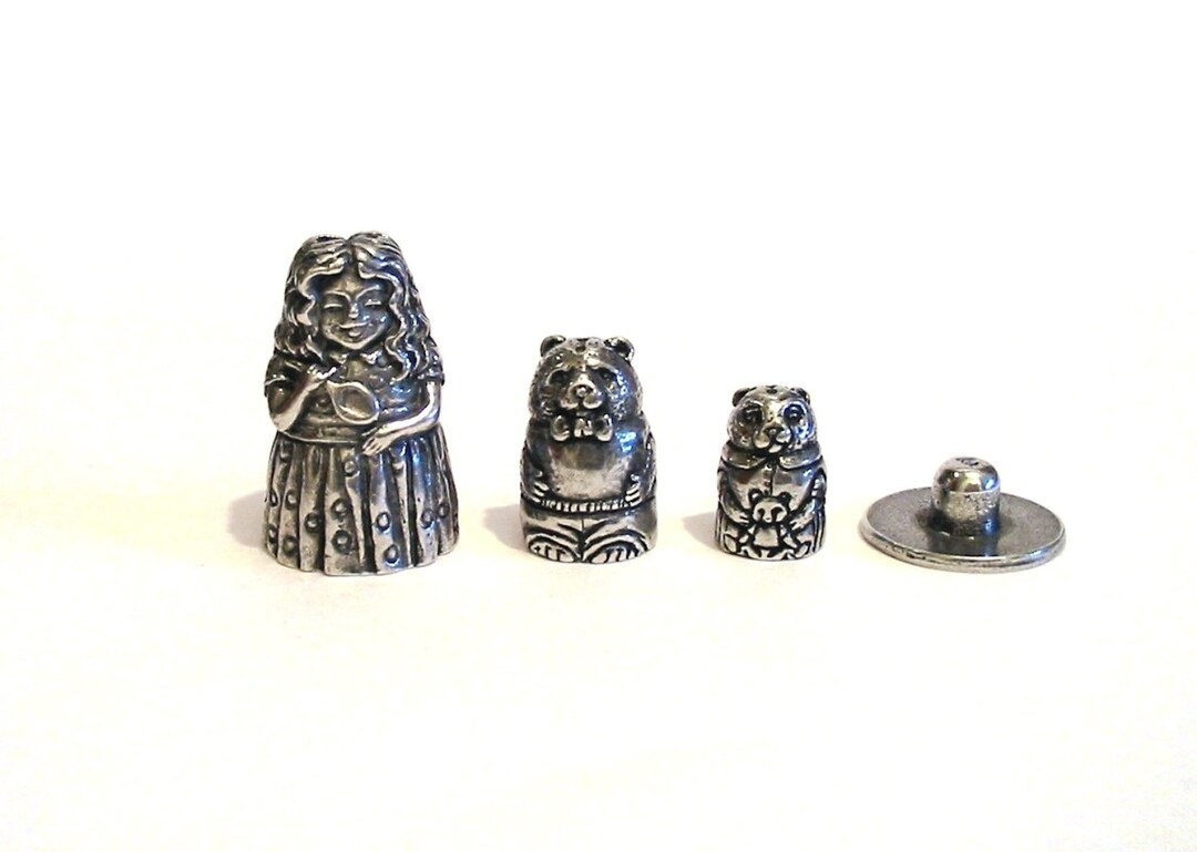 Goldilocks & the Three Bears Nesting Thimble - Pewter Collectors ...