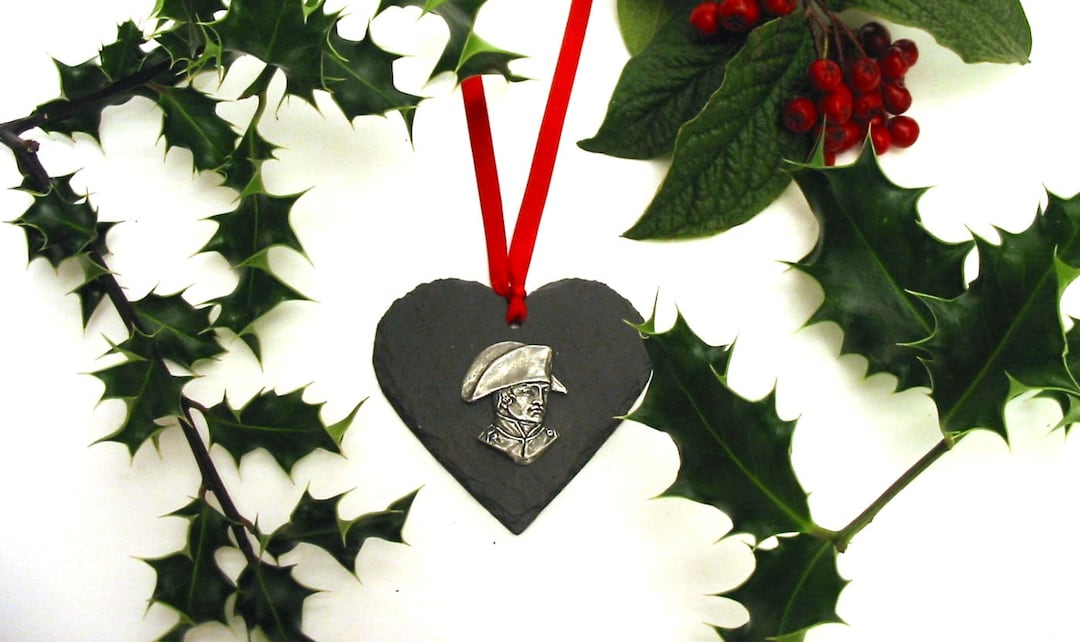 Napoleon Bonaparte Natural Slate Heart - 2025 Christmas Ornament ...
