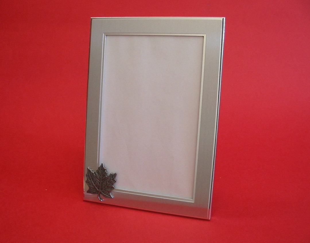 Maple Leaf Picture Photo Frame Portrait 6" X 4" With Hand Cast Pewter ...