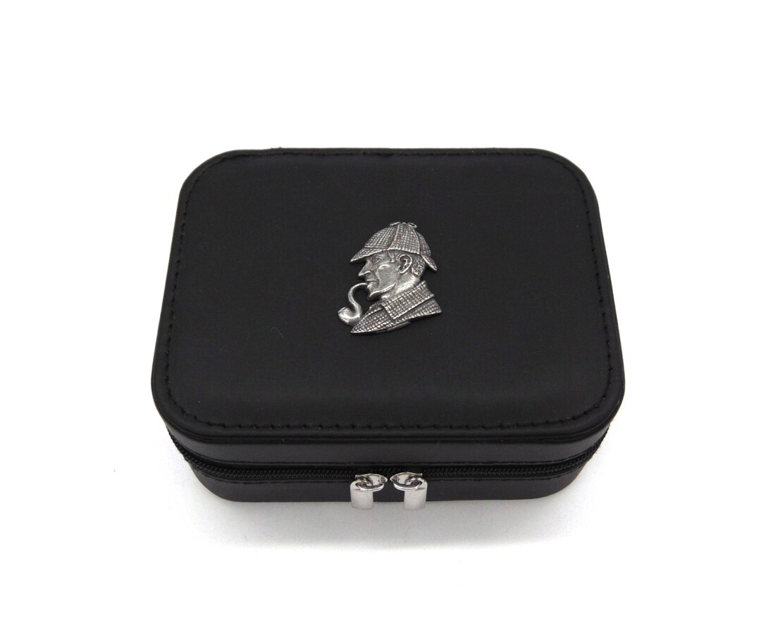 Sherlock Holmes Design Black Travel Jewellery Box / Travel Accessory ...