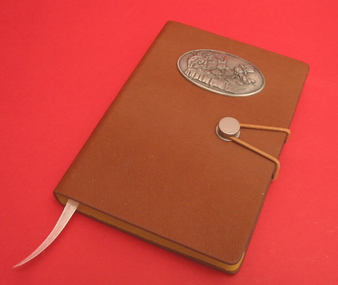The Mad Hatters Tea Party Design Tan A6 Notebook Journal, Alice in ...