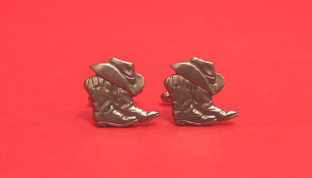 Cowboy Boots Design Pewter Cufflinks Gift Boxed Cowboy Gift - Etsy UK