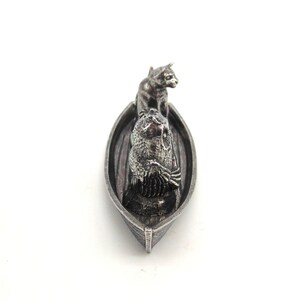 The Owl & the Pussy Cat Thimble Set - Pewter Collectible Thimbles Gift ...