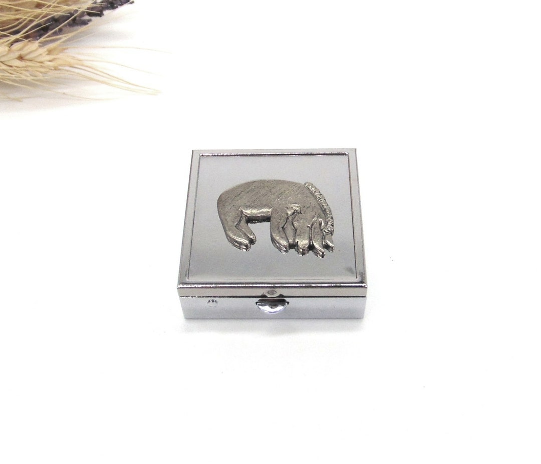 Eeyore Design Square Chrome Pill Box - Winnie-the-pooh Gift - Eeyore ...