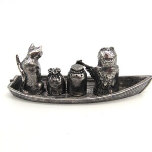 The Owl & the Pussy Cat Thimble Set, Pewter Collectible Thimbles Gift ...