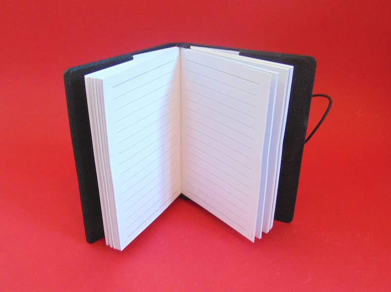 Treble Clef Hand Cast Pewter Motif on A6 Black Journal - Husband ...