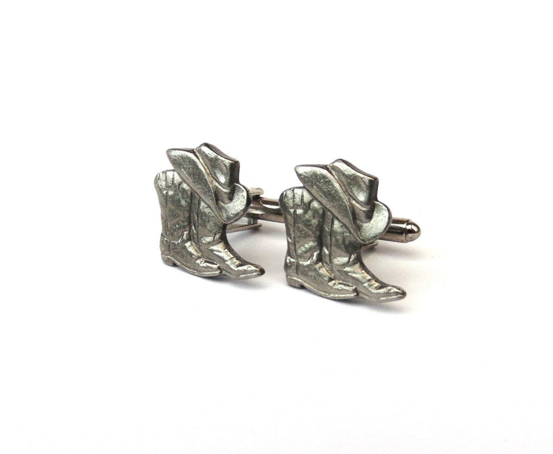 Cowboy Boots Design Pewter Cufflinks Gift Boxed - Cowboy Gift - Dad ...
