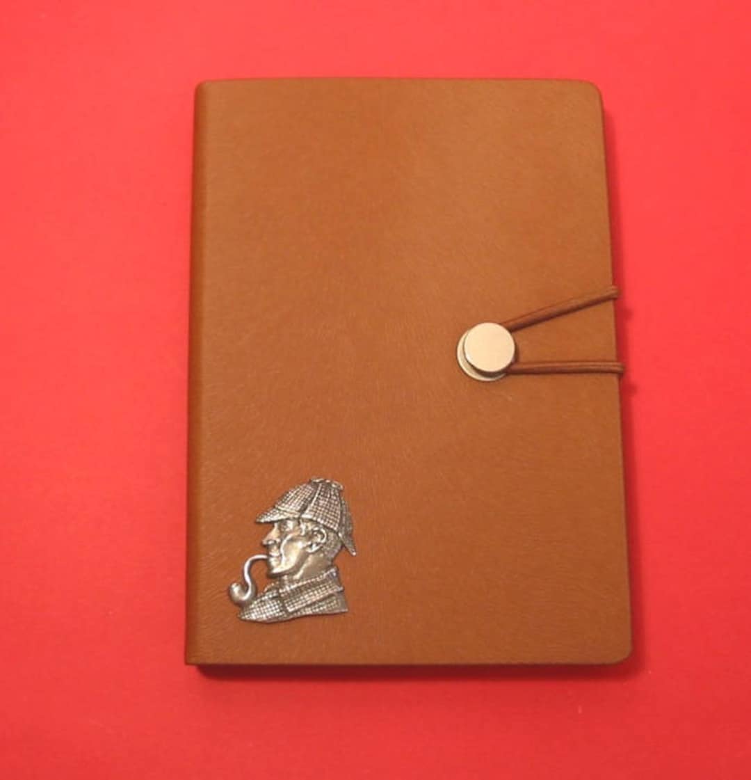 Sherlock Holmes Design A6 Tan Notebook - Sherlock Journal - Fathers Day ...