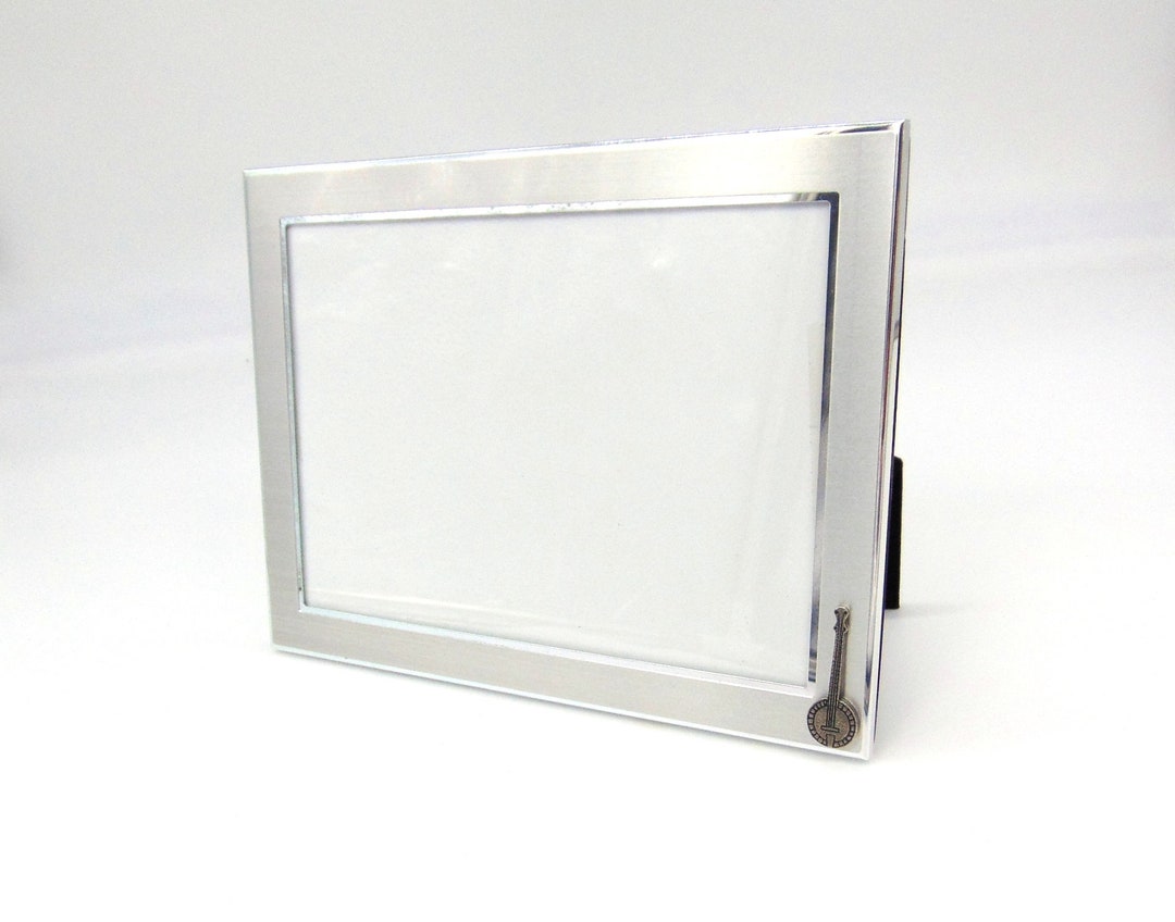Banjo Design Landscape 5" X 7" Picture Frame With Hand Cast Pewter ...