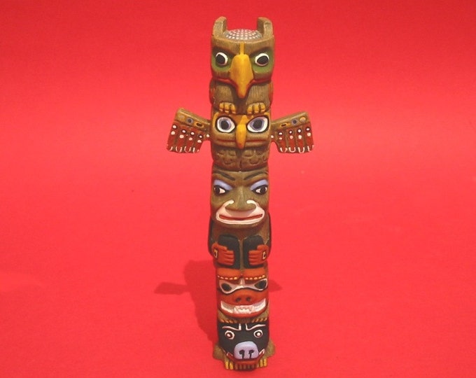 Thimble Totem Pole A Set of Six Hand Painted Pewter Collectible ...