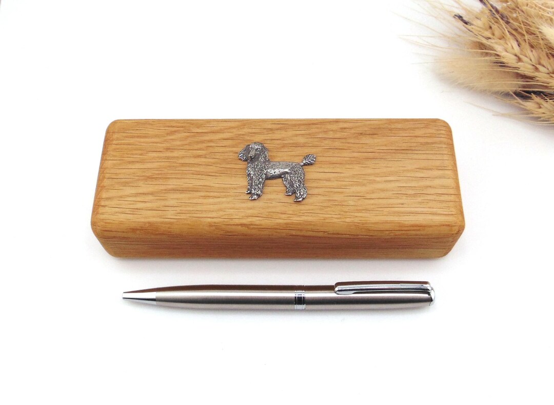 Poodle Oak Pen Box & Pen Set, Poodle Gift Idea, Dog Owner Gift, Dog ...